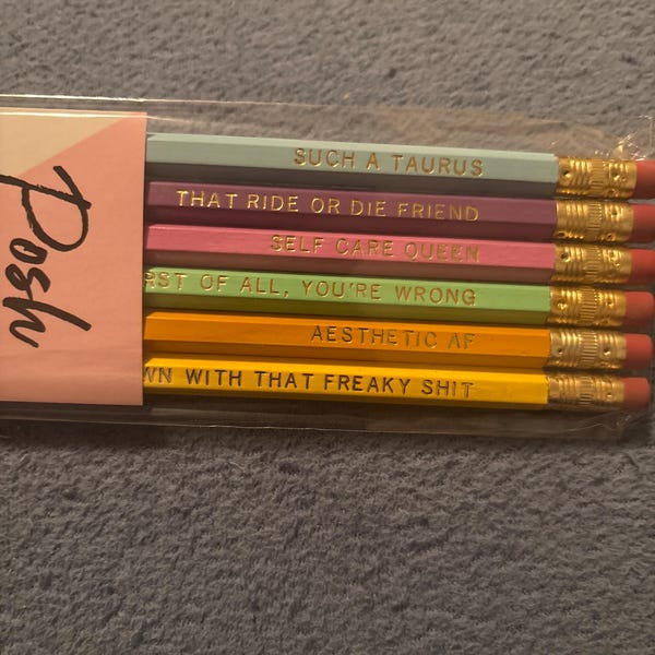 Funny Astrological Taurus Pencil Set - Cosmic Babe Collection - Etsy