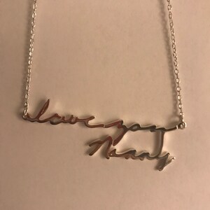 Custom Handwriting Jewelry Handwriting Necklace | Etsy