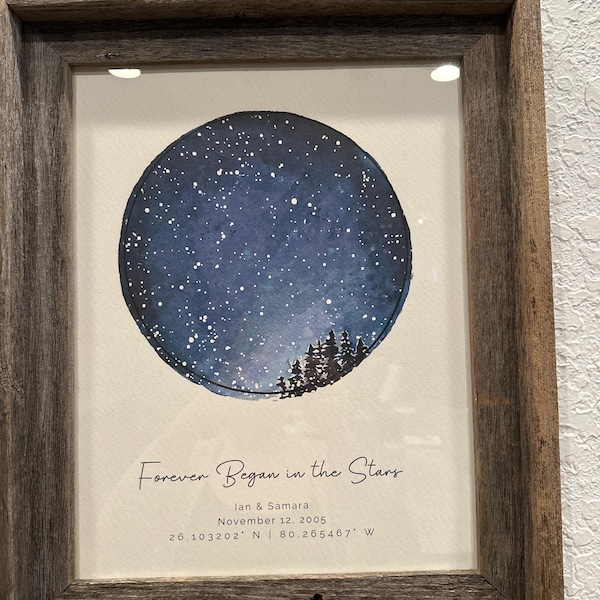 Custom Constellation Map, Star Map Print With Framing Options, Star Map ...