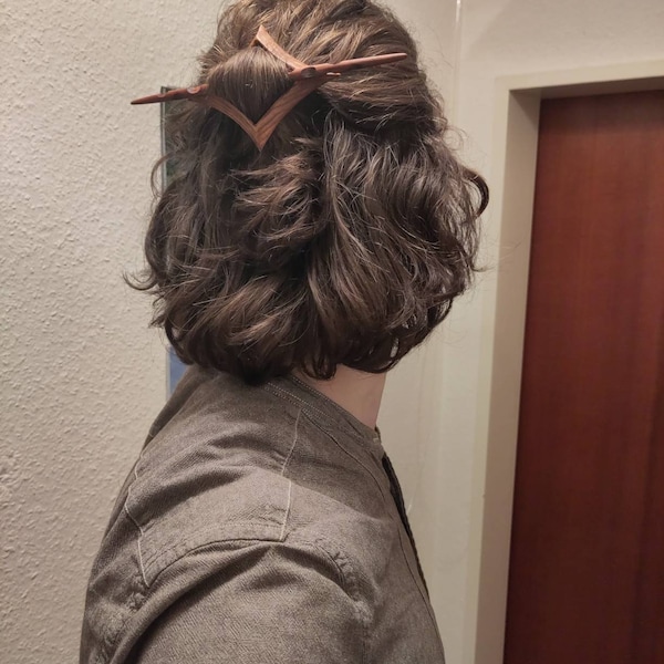 Handmade Tree Bun Buckle, Handmade Wooden Clip, Wooden Hair Accessory ...