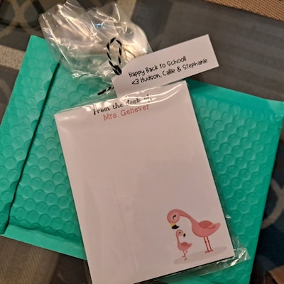 Flamingo Notepad Personalized Teacher Notepad Tropical - Etsy