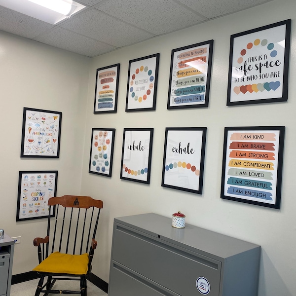 Coping Skills Poster, Therapy Office Decor, School Counselor, Anxiety ...