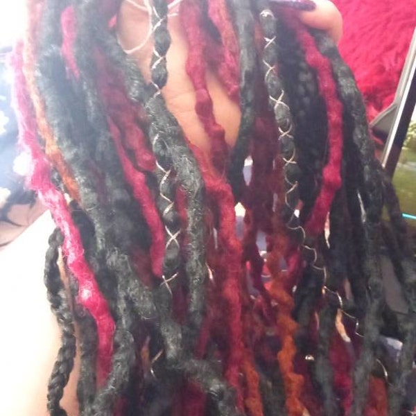 Ginger Dreadlocks, Orange Dreads, Auburn Synthetic Extensions, Copper ...
