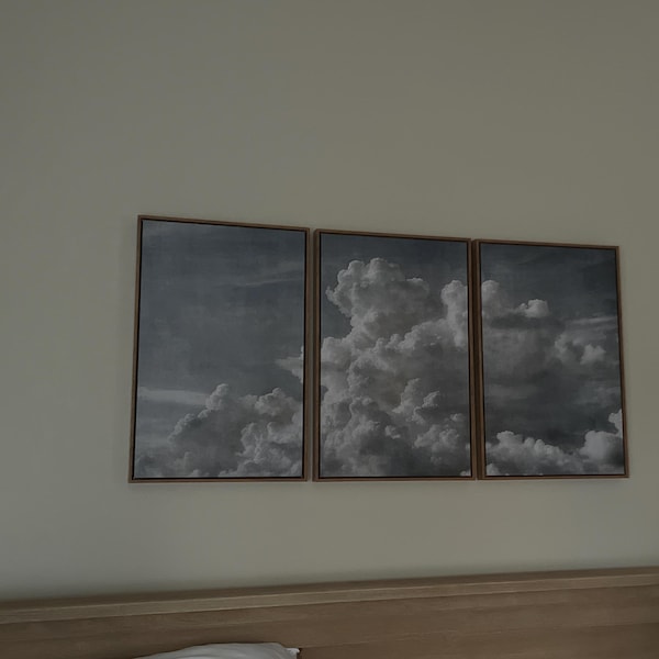 Set of 4 Framed Prints Wall Art Set, Abstract Wood Tree Ring Art Prints ...