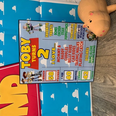 Toy Story Birthday Milestone Board Birthday Board Toy Story - Etsy