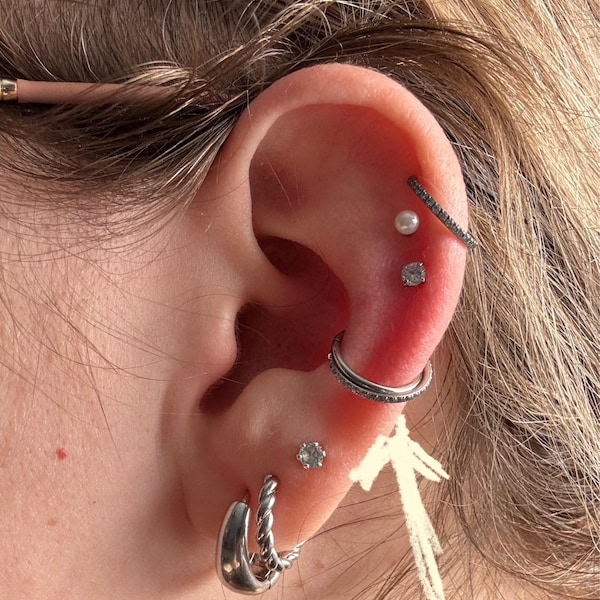 14K Gold Black Nose Ring Set 20g/2mm Nose Stud/cz Gemstone Nose Stud ...