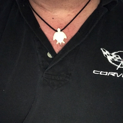 Sea Turtle Necklace White Bone Necklace Hand Carved Turtle Animal Totem ...