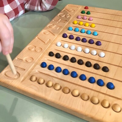 Number Counting Board Number Tracing Board Montessori Counting Board ...