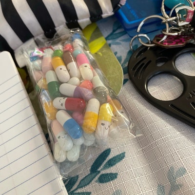 100 Kawaii Pill Capsule,wish Faux Pill,cute Secrect Blank Message Note ...