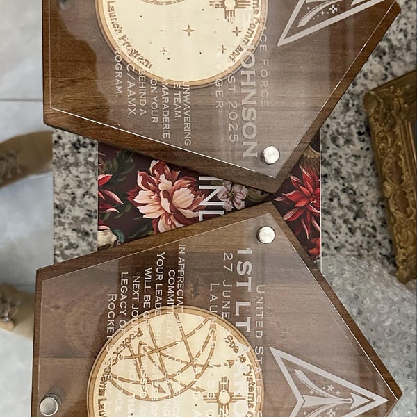 Commemorative Acrylic Engraved Wood Plaque | Promotional Gift | Police ...
