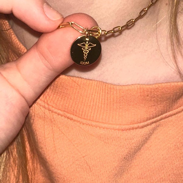 Personalized Medical ID Necklace, Diabetes Necklace, Medical Symbol ...