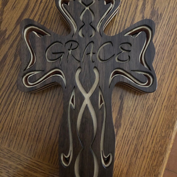 Rosecross 7 Layer Scroll Saw Pattern Valentines Easter Laser CNC Pdf ...