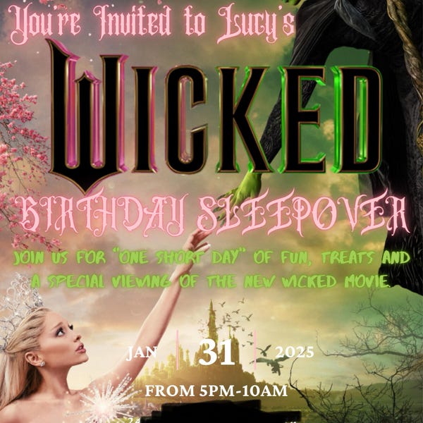 Personalized Wicked Themed Printable Birthday Banner Garland Bunting ...