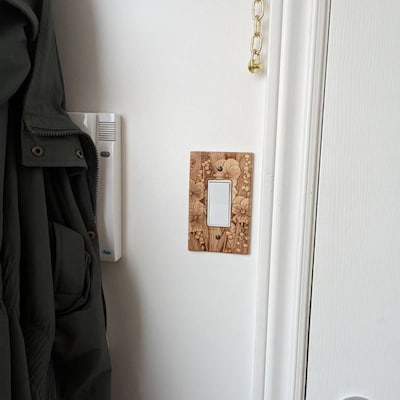 Wooden Flower Engraved Rocker Light Switch Cover Lily of the Valley and ...