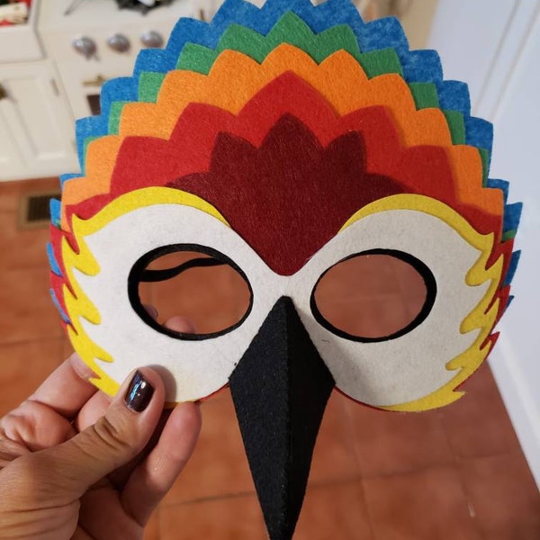 Peacock Mask, Blue Bird Mask, Animal Mask, Party Mask - Etsy
