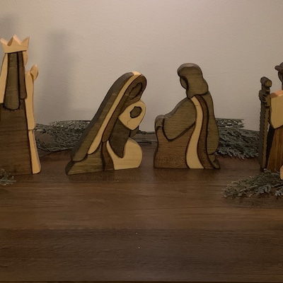 10 Piece Nativity Set Upgrade You Get a Stable, Angel, Donkey and ...