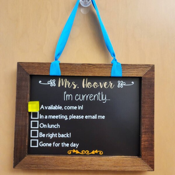Office Message Board Sign,unavailable Sign,not Here Door Sign,i'm ...