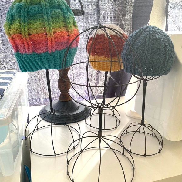 Wire Hat Stand Either 13" or 16" Tall Free Standing Table Top Retail ...