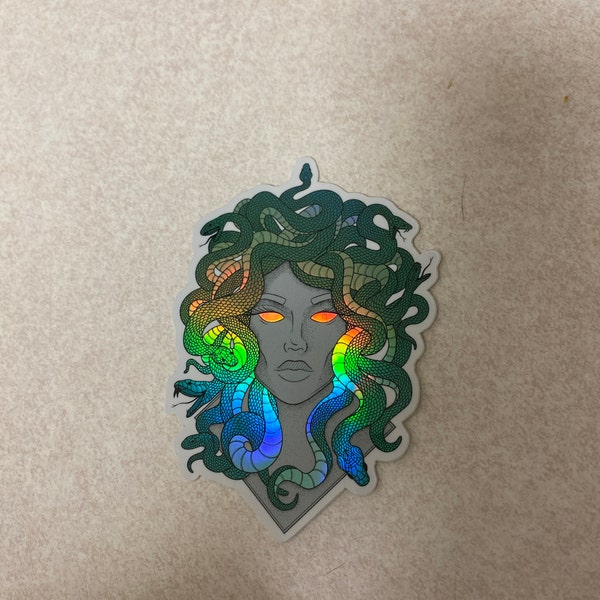Medusa Holographic Sticker - Etsy