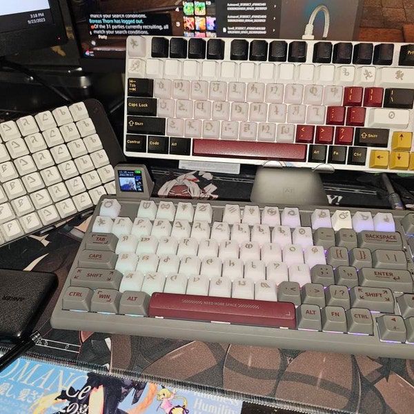 Teyvat Alphabet Keycap Set - Etsy