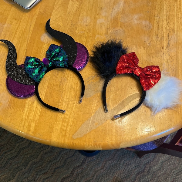 Malficent Ears, Mickey Ears, Mistress of All Evil Ears, Evil Mickey ...