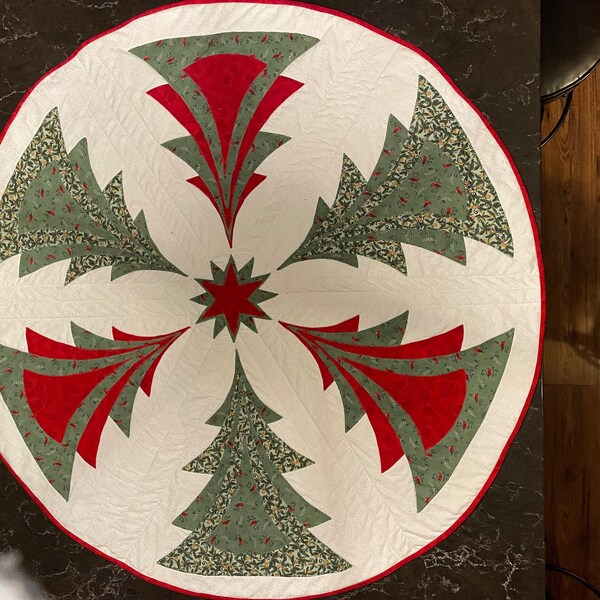 Luminous Quilt Pattern, Quilted Garden Designs QGD168, Christmas Trees ...