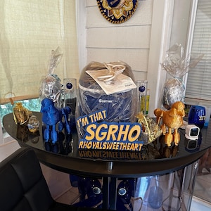 Personalized Sigma Gamma Rho Wall Art in Blue and Gold Great Gift Idea ...