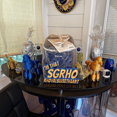 Personalized Sigma Gamma Rho Wall Art in Blue and Gold Great Gift Idea ...