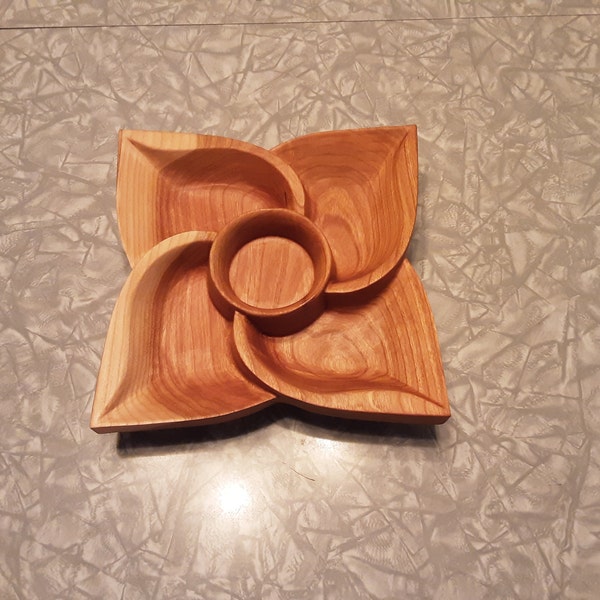 Flower Shaped Tray 3D STL Model for CNC - Etsy