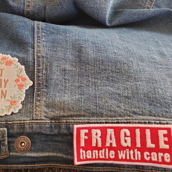 Fragile Patch – Made in USA – 3.75" X 1.5" Handle With Care Patch ...