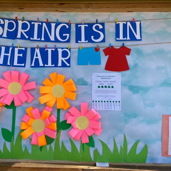 Teachers School Bulletin Board Cutouts DIY Kit "spring is in the Air ...