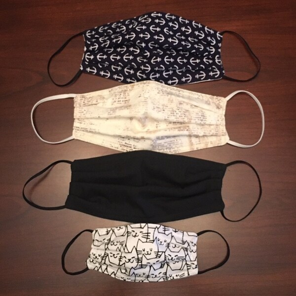 Face Mask With Adjustable Ear Loops - Etsy