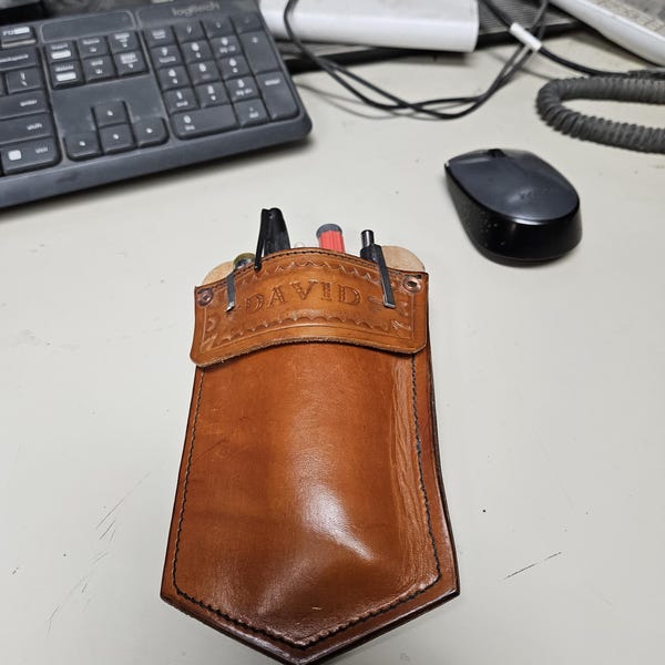 Pocket Protector for Tools Jeans - Brown Personalized - Etsy