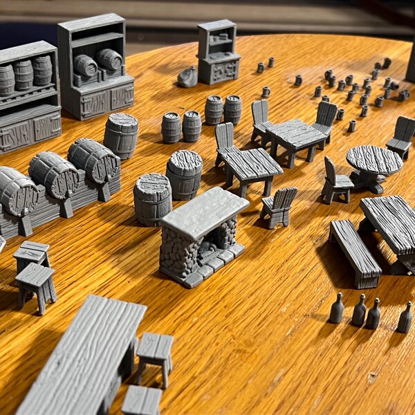 Tavern Bar Dnd Miniature Terrain, Dungeons and Dragons, D&D, Pathfinder ...