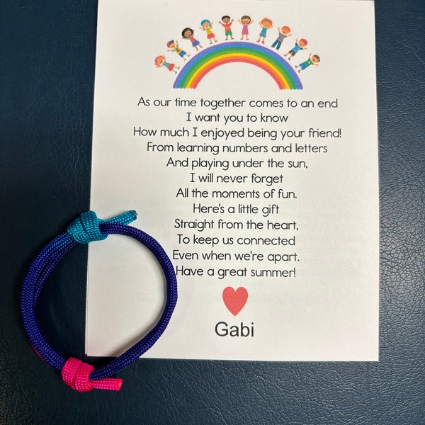 Gifts for Students - Last Day of School Bracelet and Card Sets - End of ...