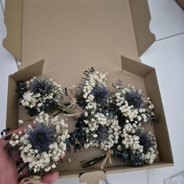 Thistle Hair Pins, Eryngium Pin, Wedding Thistle Hair Clips, Gypsophila ...
