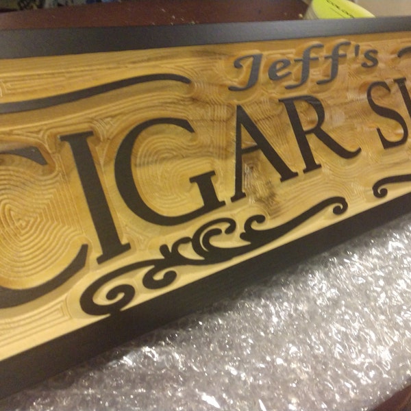 Personalized Cigar Lounge Sign / Custom Bar Sign Rustic Wedding Decor ...