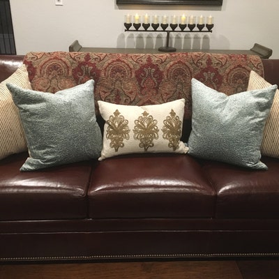 Green Blue Throw Blanket, Spring Fabric Blanket, Southern Designer ...