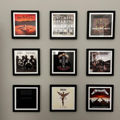 Custom Album Cover Print Set of Nine, Choose Your Own Music Album Wall ...