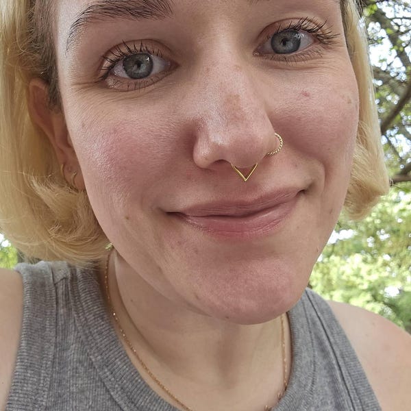 Titanium Teardrop Septum Ring, Nose Ring, Hinged Clicker Hoop, Nose ...