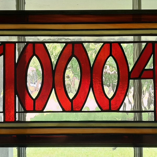 Custom Stained Glass Address Plaque - Etsy