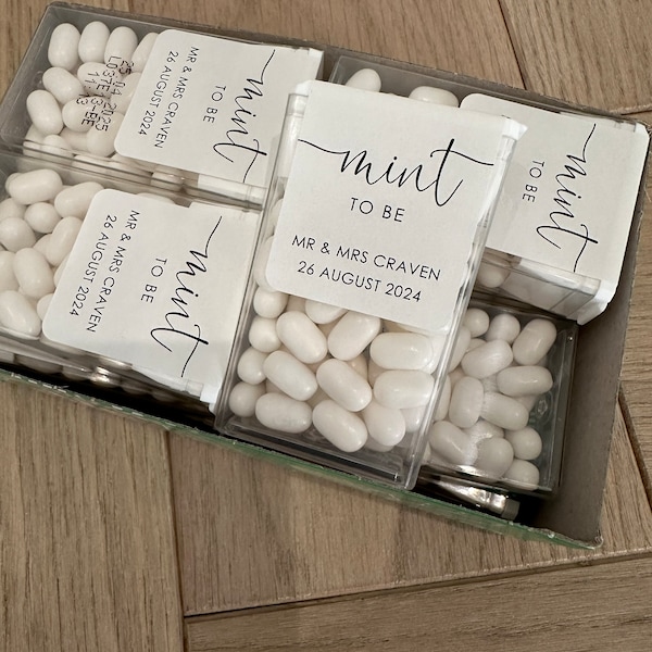 Gold Foil Mint to Be Wedding Favor Sticker. Luxurious Custom Candy ...