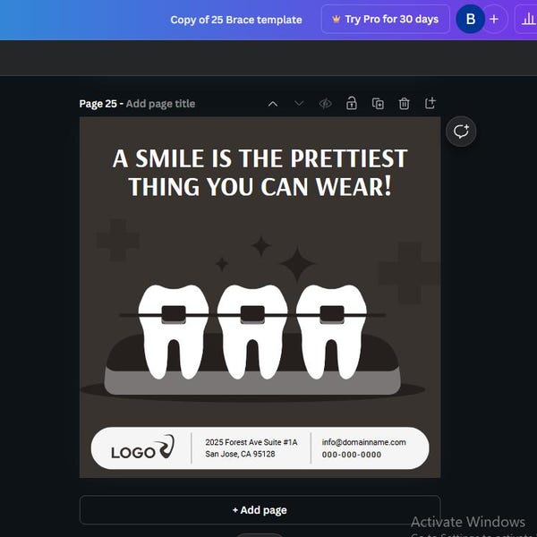 Canva Dental Invisalign Templates Bundle | Invisalign Templates Social ...