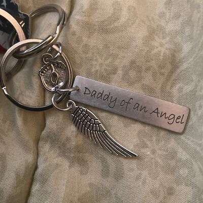 Baby Angel Keychain, Mommy's Keychain, Daddy's Keychain, Father's ...