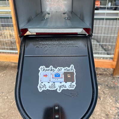 Thank You Mailbox Decal New, Waterproof Stickers, Mailman Gift, Mailbox ...