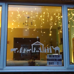 Nativity Scene Window Sticker - Etsy UK