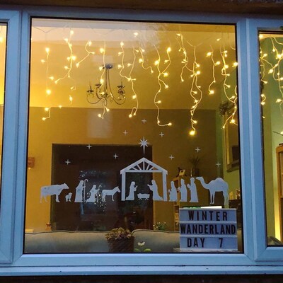 Nativity Scene Window Sticker - Etsy