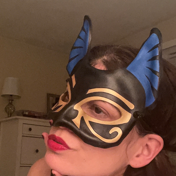 Bastet Leather Mask - Etsy