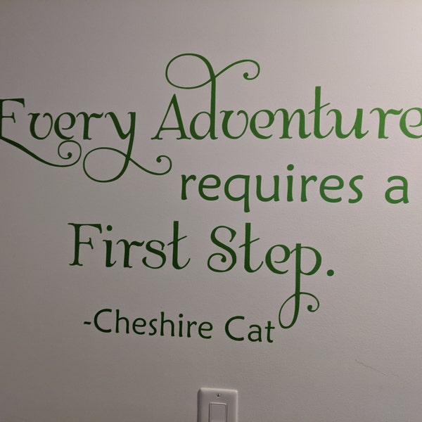 Alice in Wonderland Wall Decal Quote- Cheshire Cat Wall Sayings- Every ...