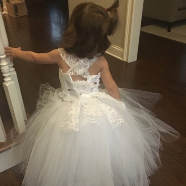 Black Flower Girl Dress. Vintage Dress. Mini Bride Dress With Lace ...